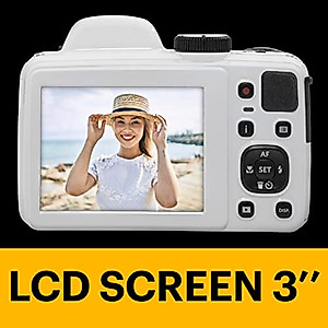 KODAK PIXPRO Astro Zoom AZ405-WH 20MP Digital Camera with 40X Optical Zoom 24mm Wide Angle 1080P Full HD Video and 3" LCD (White)