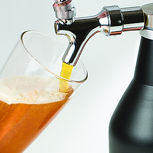 HomeCraft Beer Growler, 2-liter, Black