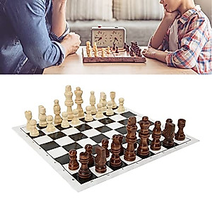 Chess Set,Chess Set with Foldable Board and Weighted Pieces,2 in 1 Travel Board Games for Kids and Adults, Folding Roll up Chess Game Sets,Packs and Travels Easy