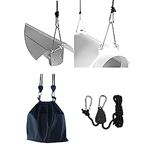 Zazzy 6-Pairs 1/8 Inch Adjustable Rope Hanger for Grow Light Heavy Duty Rope Clip Hanger