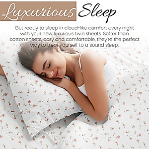 Linen Market 3 Piece Twin Bedding Sheet Set (Pink Floral) - Sleep Better Than Ever with These Ultra-Soft & Cooling Bed Sheets for Your Twin Size Bed - Deep Pocket Fits 16" Mattress