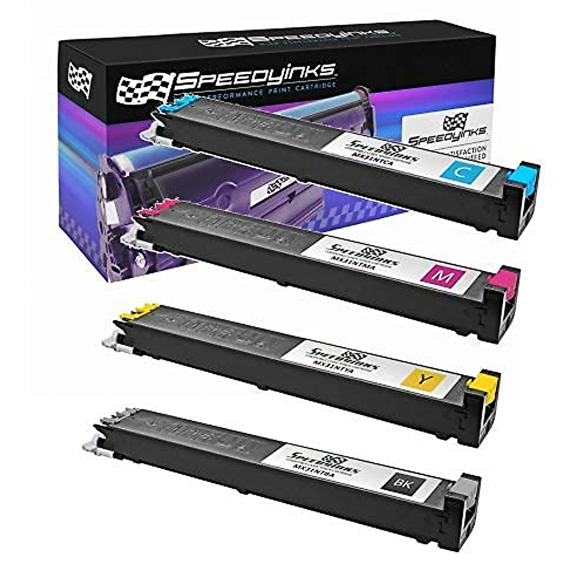 SPEEDYINKS Speedy Inks Compatible Laser Toner Cartridge Replacement for Sharp MX-2600N (1 Black, 1 Cyan, 1 Magenta, 1 Yellow, 4-Pack)