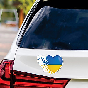 Voila Print I Stand with Ukraine Car Magnet - We Stand with Ukraine Vehicle Magnet - Support Ukraine Sticker - Ukrainian Flag Vehicle