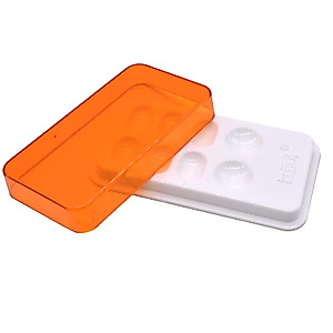 Angzhili 1 Piece Dental Palette with Cover,8 Slot Dental Resin Palette,Resin Shading Box for Mixing Resin Placement,Dental Lab Equipment