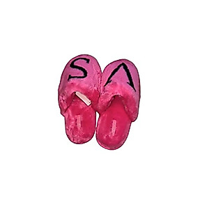 Victoria's Secret Closed Toe Faux Fur Slipper Color Pink Size Small 5/6 New