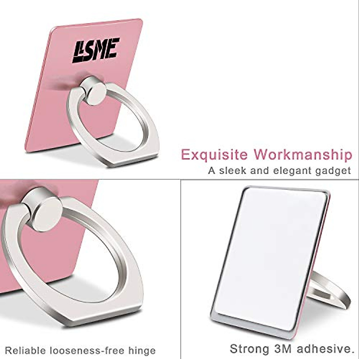 Cell Phone Finger Ring Stability Holder Stand, Phone Ring 360 Rotation Phone Ring Grip Finger Ring Stand Compatible with Almost of Phones