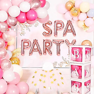 LaVenty 13 PCS Spa Party Balloons Spa Party Decoration Nail Polish Banner Spa Party Banner Spa Theme Birthday Party Salon Party Decoration Makeup Party Decoration