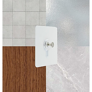 Adhesive Screw yyangz 10PCS 7x7cm Transparent Reusable Adhesive Hooks, Waterproof and Oilproof Bathroom Kitchen Wall Hooks, Wall Hooks, Screw Free Sticker