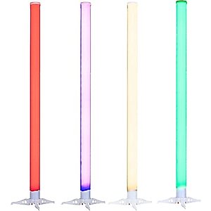ADJ Products LED BP TUBES 4 PAK Rechargeable Battery Powered Color Changing Plastic LED Tube, 4-Pack