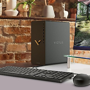 HP Victus 15L Gaming Desktop Computer, AMD Ryzen 5 5600G 6 cores(up to 4.4 GHz), AMD Radeon RX 6400, 32GB RAM,1TB PCIe NVMe SSD, Keyboard & Mouse, Windows 11 Home