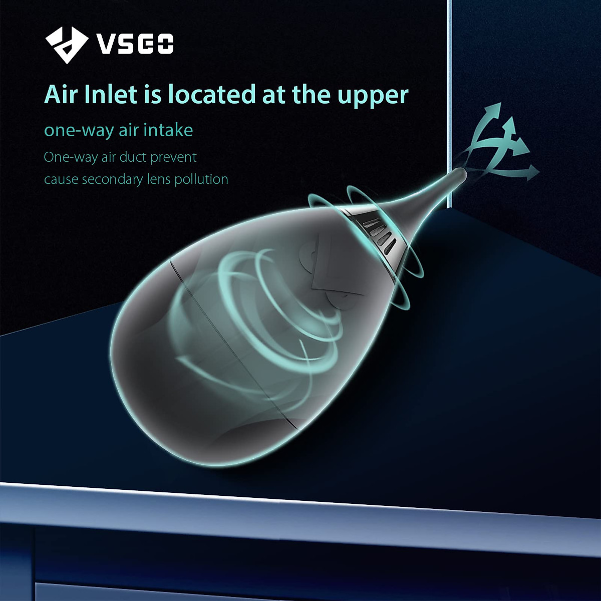 VSGO V-B01E Camera Cleaning Blower with Filter, Tumbler Design Lens Cleaning Blower Compressed Air Compatible for Nikon Sony Canon Cameras Lens Cleaning