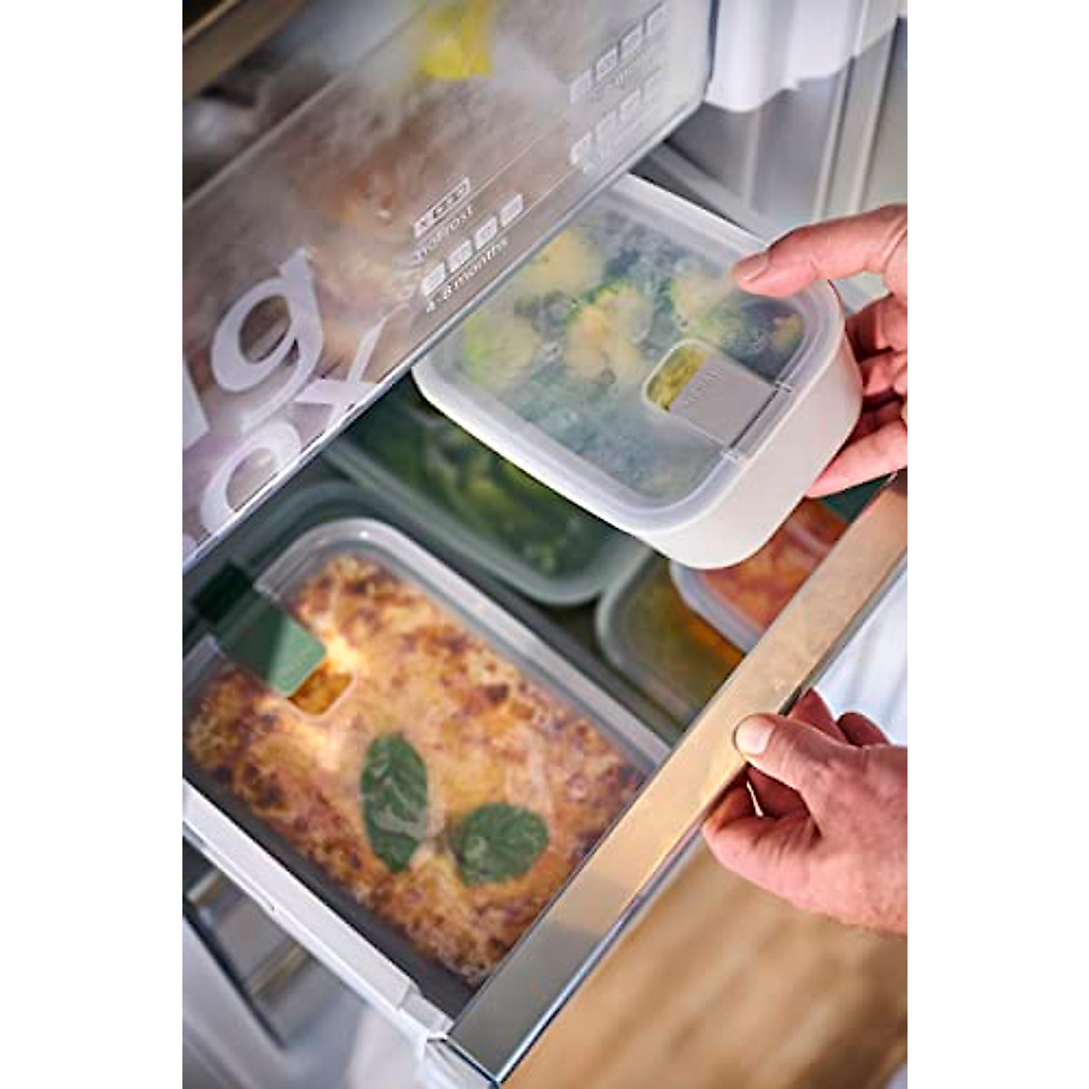 Mepal EasyClip 15oz/450ml - Leakproof & Airtight Food Storage Container | BPA-Free | One-Click Open & Close System | Nordic-Sage | Made in Holland