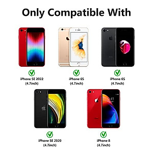 Lawonda 2-in-1 Crossbody Cell Phone Case Detachable Strap Adjustable Rope Lanyard Shockproof Protective Moblie Phone Case Compatible with iPhone SE Green