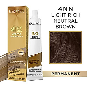 Clairol Professional Permanent Crème, 4nn Light Neut Brown, 2 oz (Pack of 1)