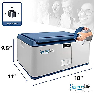 SereneLife Locking Storage Container Bin - 21 Gallon Large Capacity - Stackable Storage Tote Deck Box - Tough Durable Plastic Household Organizer with Lid, and Security Combination Lock