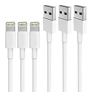 iPhone Charger AUNC 3PACK 6Feet Long Lightning to USB Charging Cable Fast Connector Data Sync Transfer Cord Compatible with iPhone 11 / Xs Max/X/8/7/Plus/6S/6/SE/5S iPad…