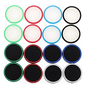 SOLUSTRE 16 Pcs Button Cap Joystick Thumb Grip Cap Handgrip Gaming Stand Qgrips Joystick Caps for Game Machine Silicone Grips Thumb Grips Thumb Stick Cover Handle Cover Shine