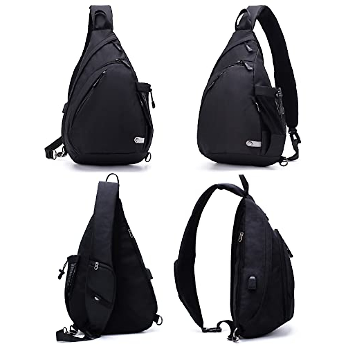 TurnWay Water-Proof Sling Backpack/Crossbody Bag/Shoulder Bag for Travel, Hiking, Cycling, Camping for Women & Men (Black1)