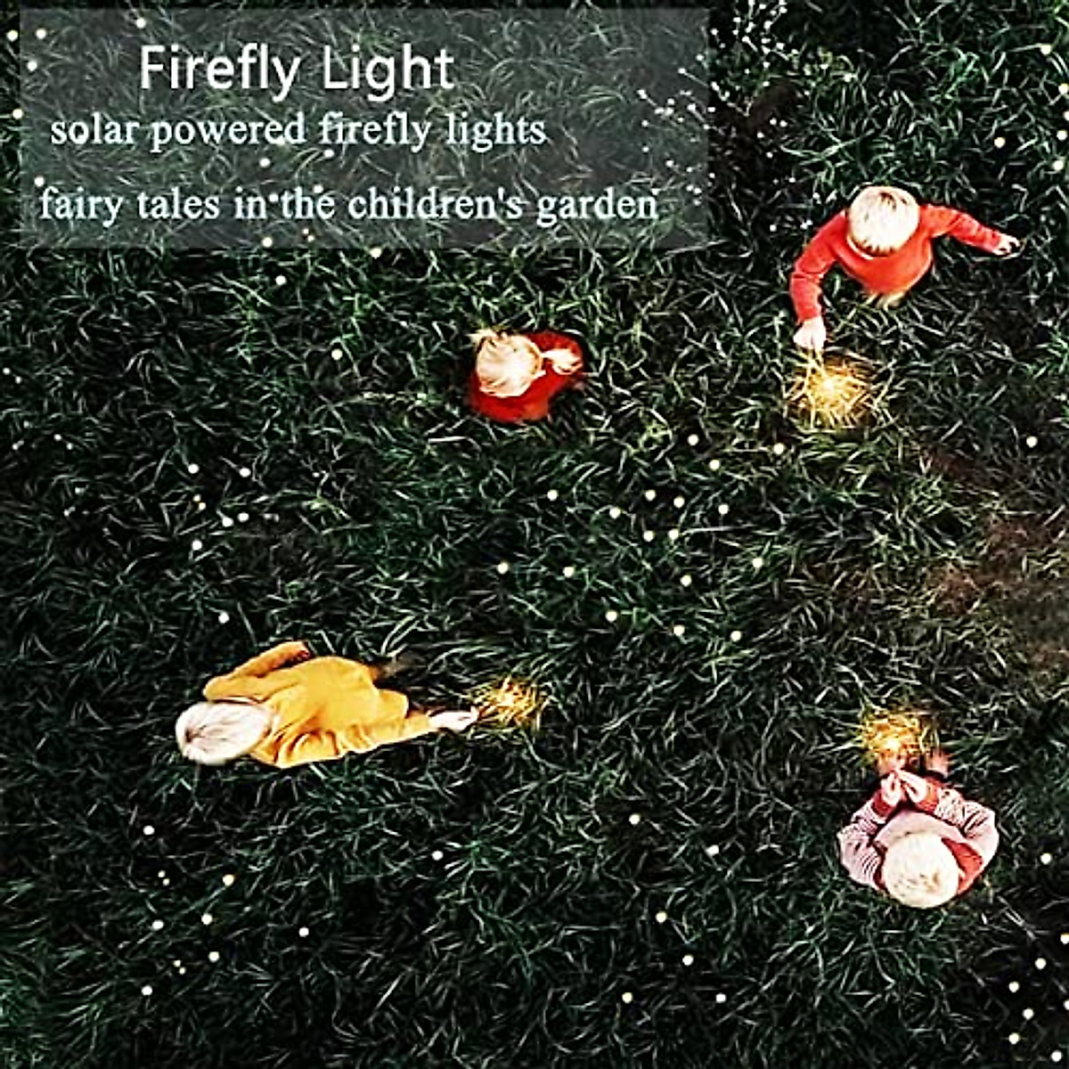 LIPIFAY Solar Powered Firefly Lights, Outdoor Waterproof Starburst Swaying Light, Vibrant Garden Solar Lights, for Yard Lawn Pathway Decoration, Warm White (2 Pack)