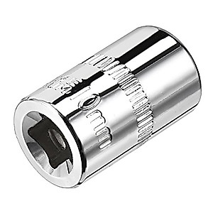 uxcell 4 Pcs 1/4-Inch Drive 10mm 6-Point Shallow Socket, Metric, Cr-V