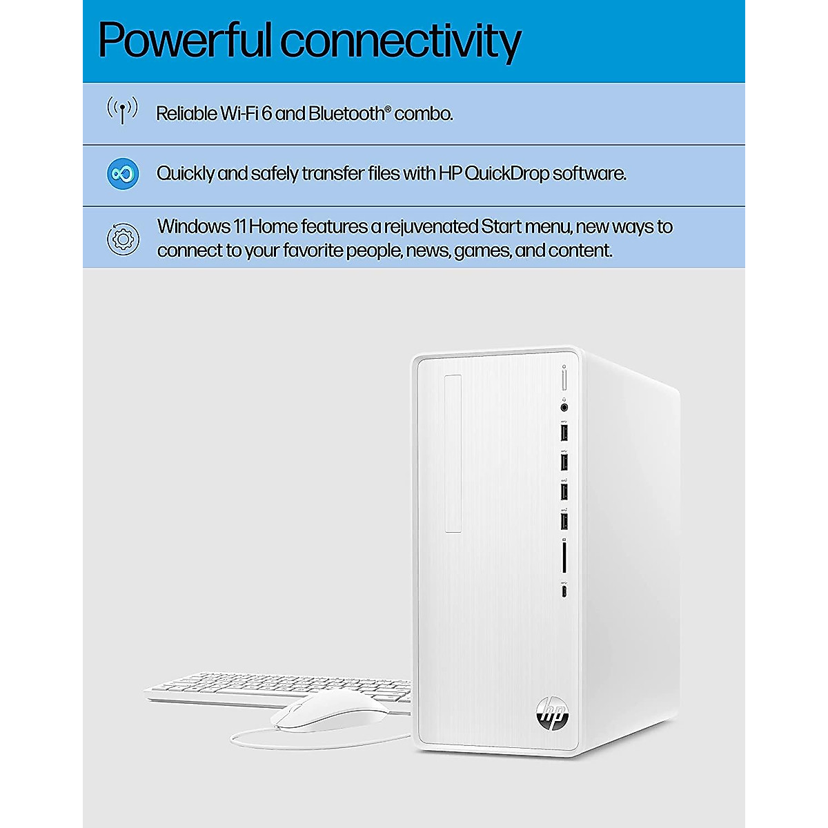 HP 2023 Newest Pavilion Desktop, 12th Gen Intel Core i7-12700 Processor(12-core), 16GB RAM, 1TB SSD, Intel UHD Graphics 770, 9 USB Ports, Wired Keyboard and Mouse Combo, Windows 11 Home