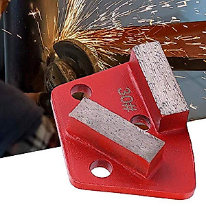 3 PCS Trapezoid Diamond Floor Grinding Pad Disc #30 Grit Metal Scraper for Grinder Floor Concrete (3)