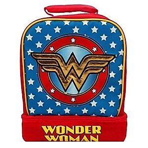 UPD Wonder Woman Light-Up Lead-Free Dual-Chamber Lunch Tote Bag Box W/ Lights