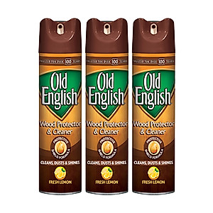 OLD ENGLISH Aerosol Wood Protector & Cleaner, Fresh Lemon 12.50 oz (Pack of 3)