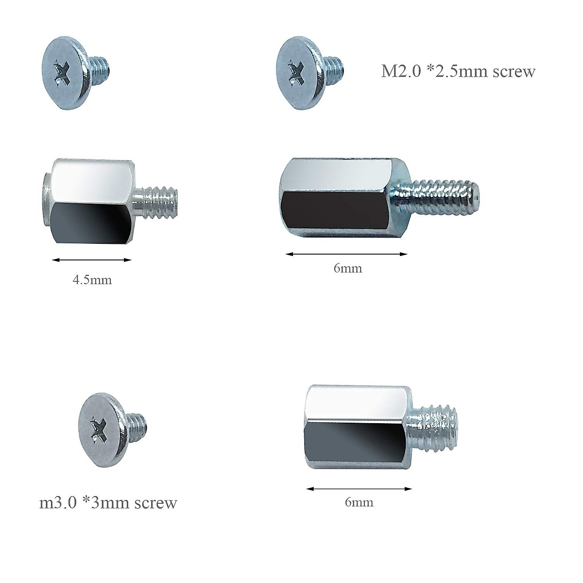 SGTKJSJS m.2 ssd Screws Kit, Nvme M2 Screws Suitable for Asus ASRock Gigabyte MSI Motherboard & Nvme SSD
