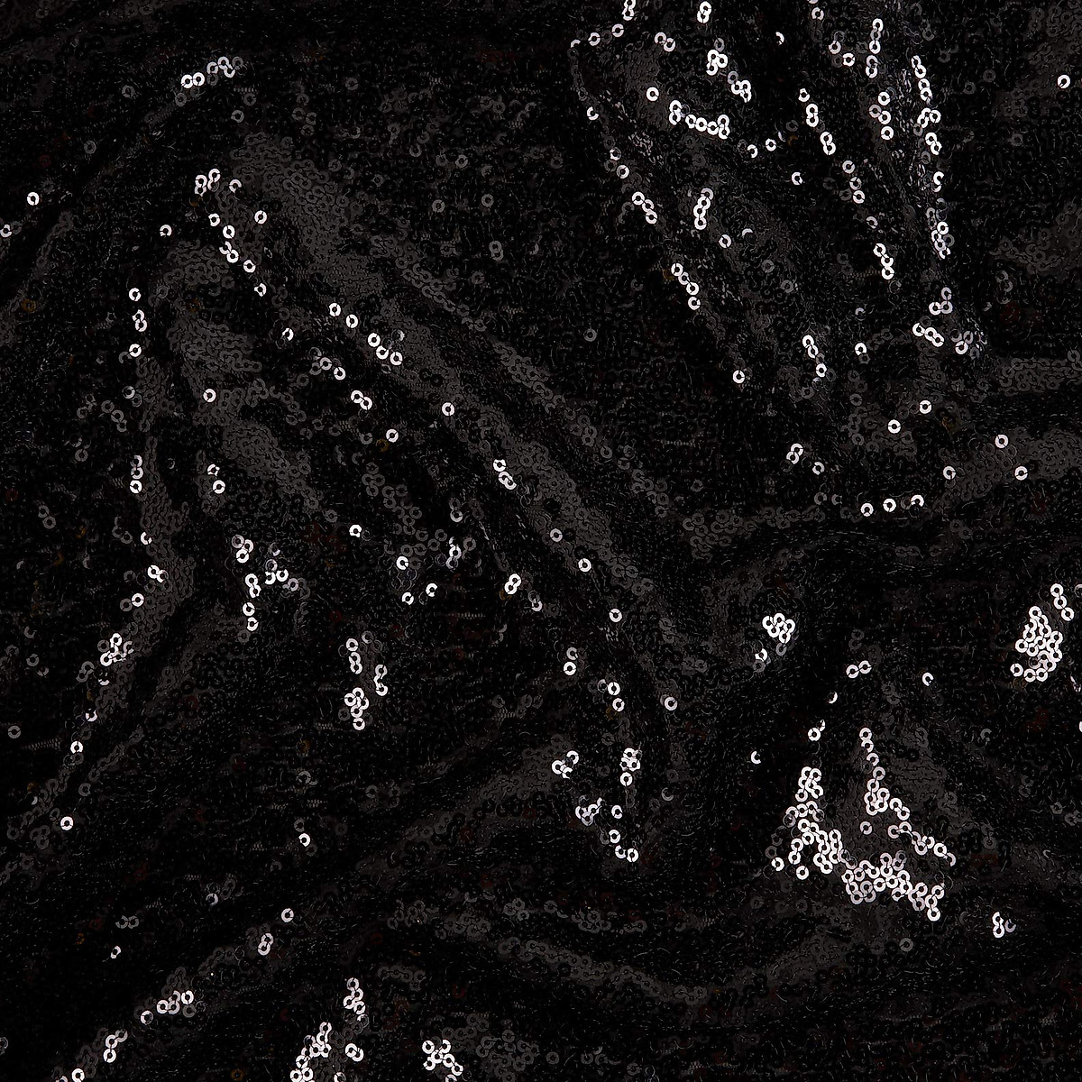 Glitz Sequin & Stretch Mesh Black, Fabric by the Yard