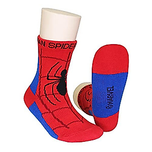 Marvel Super Hero Adventures Spider-Man Boys Toddler Crew Socks, 6 pack, Multicolor, 5-7 Years