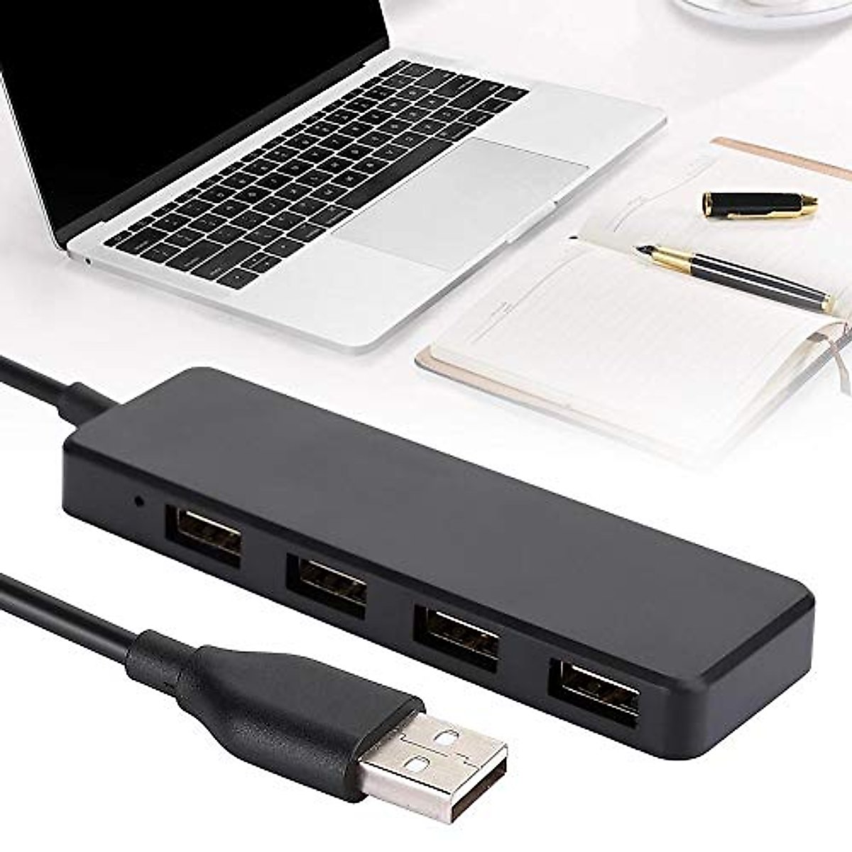 Voluxe Hub Adapter, 5Gbps Hub, Stable Small Size 4‑in‑1 Good Performance for Computer Desktop