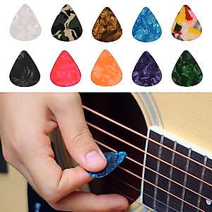 TIMESETL Guitar Accessories Kit Guitar Tool Changing Kit Include Acoustic Guitar Strings, Tuner, Capo, String Winder, Picks, Pick Holder, Bridge Pins, Nuts & Saddles, Finger Protector, Finger Picks