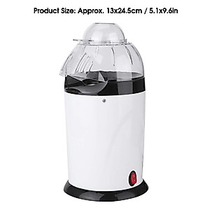 HEITIGN Popcorn Maker Machine, HEITIGN7ef1kom3i0 Popcorn Poppers, 1200W Air Popper, Non-Stick, 6-8 Cups, Easy to Use & Clean, Great Gift for Festival & Party, Kitchen Dormitory Camping