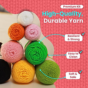 ASPECTRA Crochet Kit for Beginners – Step by Step Video Tutorials, Beginner Crochet Kit for Kids & Adults, Create Crochet Animal Kit with Easy Patterns, Hooks & Yarn, Perfect Crochet Starter Kit