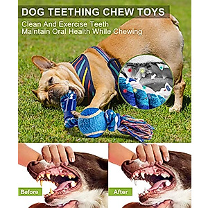Heibizi Dog Toys for Large Dogs Aggressive Chewers, Valued Durable Dog Rope Toys Pack for Medium Large Breed, Interactive Tug of War Toys for Dogs, Dog Gifts