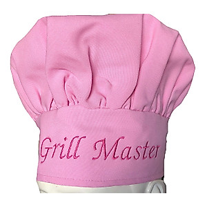 CHEFSKIN Grill Master Pink Chef Hat, Fully Adjustable Great Gift