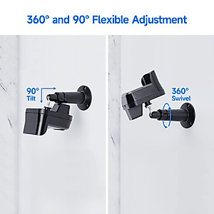 Ayotu Metal Wall Mount for Blink Outdoor 3rd Gen/XT2/XT, Weatherproof Protective Housing and 360 Degree Adjustable Metal Mount with Sync Module 2 Outlet Mount (Camera Not Included, Black)