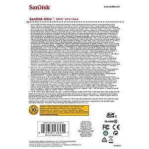 SanDisk Ultra 16GB Class 10 SDHC UHS-I Memory Card up to 80MB/s (SDSDUNC-016G-GN6IN)