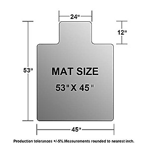 AiBOB Chair Mat for Low Pile Carpet Floors, Flat Without Curling, 40 X 51 in, Office Carpeted Floor Mats for Computer Chairs Desk