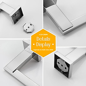 KOKOSIRI Bath Towel Bar Chrome Bathroom Hardware Towel Holder Wall Mounted for Kitchen Toilet 24 Inches Necklace Holder Polished Stainless Steel B4006CH-L24