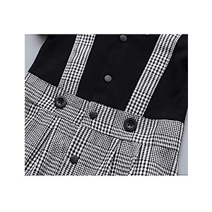 HeMarIsle Baby Boy Gentleman White Shirt Bowtie Tuxedo Onesie Jumpsuit Overall Romper（0-18M） … (Black&Plaid, 60(0-3 Month))