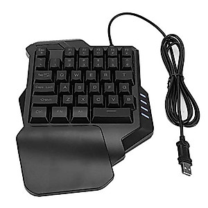 High and Low Key Layout Mechanical Keyboard, Gaming Keyboard, Single LED Light for Office Home