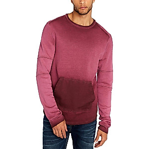 Buffalo David Bitton Mens French Terry Ombre Sweatshirt Red XL