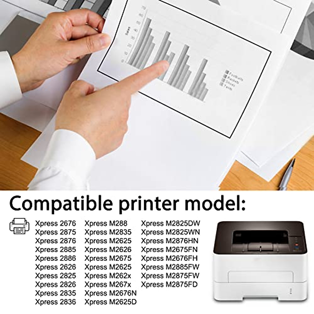 HIYOTA (SU844A) MLTD116S D116S Black Toner Cartridge Compatible Replacement for Samsung MLT-D116S D116S MLT D116S Xpress M2825DW M2825WN M2835 M2675FN M2676N M2676FH M2875FW M2875FD M2625, 1 Pack