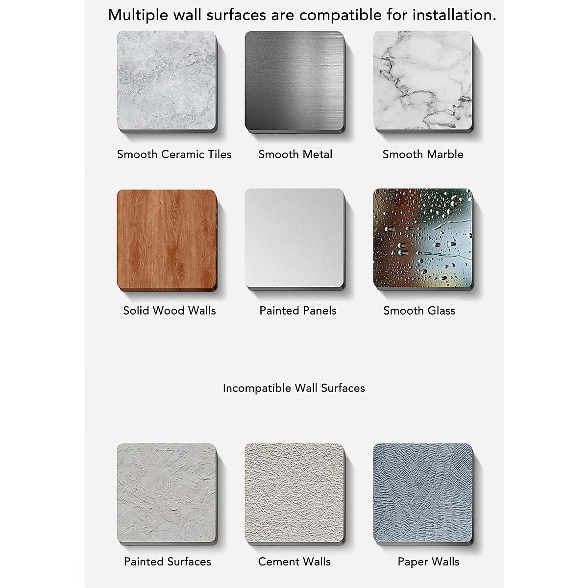 Yctze Wall Mounted Clothes Drying Rack, Retractable Laundry Drying Rack Space Saving Laundry Hanger Dryer Rack with Suction Cup for Bedroom Balcony Bathroom, Gray (Tri Fold