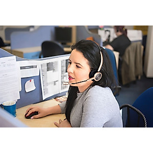 Yexatel USB Headset with Microphone for PC, Computer Headset for Work, Wired Gold Headset with Mic Mute Volume Control, Office Headset for Teams 3CX Skype Online Meeting Voice Recognition-Y809GUC