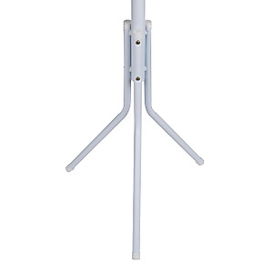 Mind Reader Coat Rack, Hall Tree, Freestanding, Coat Tree, Hat, Jacket, Purse, Metal, 14.75" L x 16.5" W x 69" H, White
