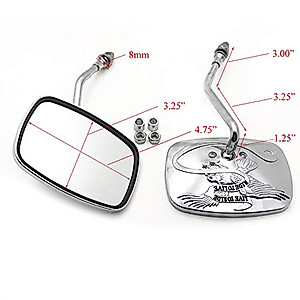 SMT-RearView Mirrors Compatible With H-D street sports chopper cruiser Eagle Spirit Live to Ride Motorcycle [B00WJLZUL2]