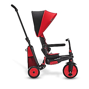 Smartrike - STR3 Multiple Steps 6 in 1 Foldable Child Tricycle with Certification Stroller for 1,2,3 Years, 5021533, Red